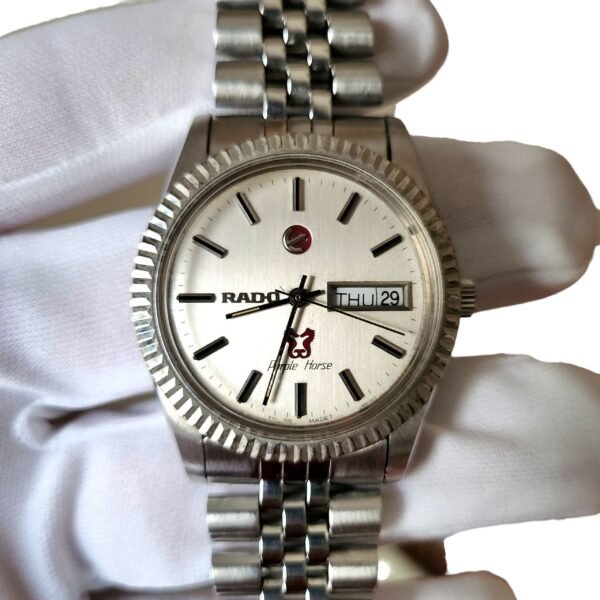 Rado Purple Horse Silver Dial Jubilee 1978 Vintage Watch – Original ...